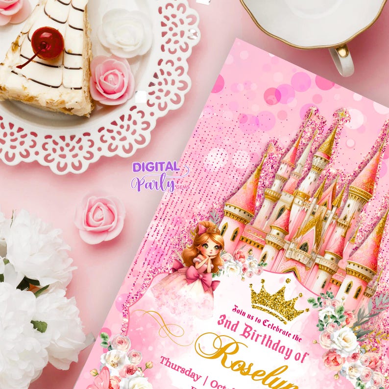 Royal Princess Birthday Invitation Royal Castle Party Invite Editable ...