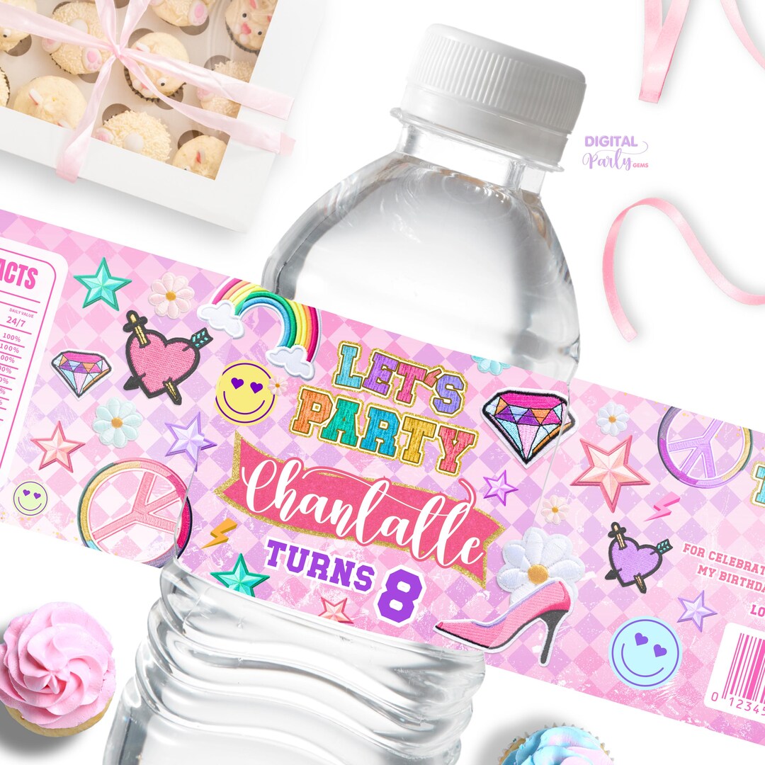 Patch Letter Bottle Label Preppy Patch Bottle Juice Label Preppy ...