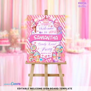 Sweets Candy Welcome Sign Board Birthday Sweets Candies Shop Theme ...