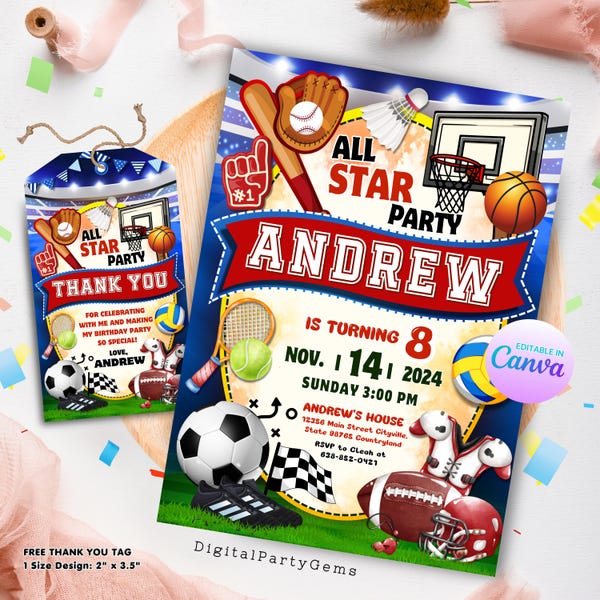 All Star Birthday - Etsy