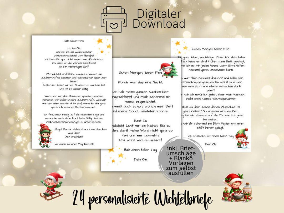 Secret Santa Letters to Print, Personalized Secret Santa Post ...