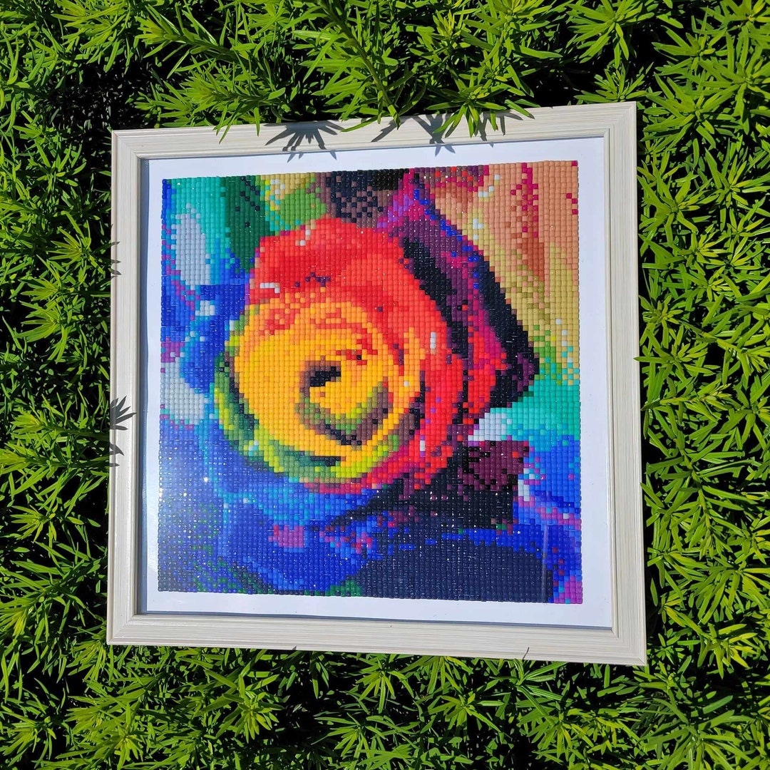 LGBTQ ROSE. Diamond Painting Finished. - Etsy
