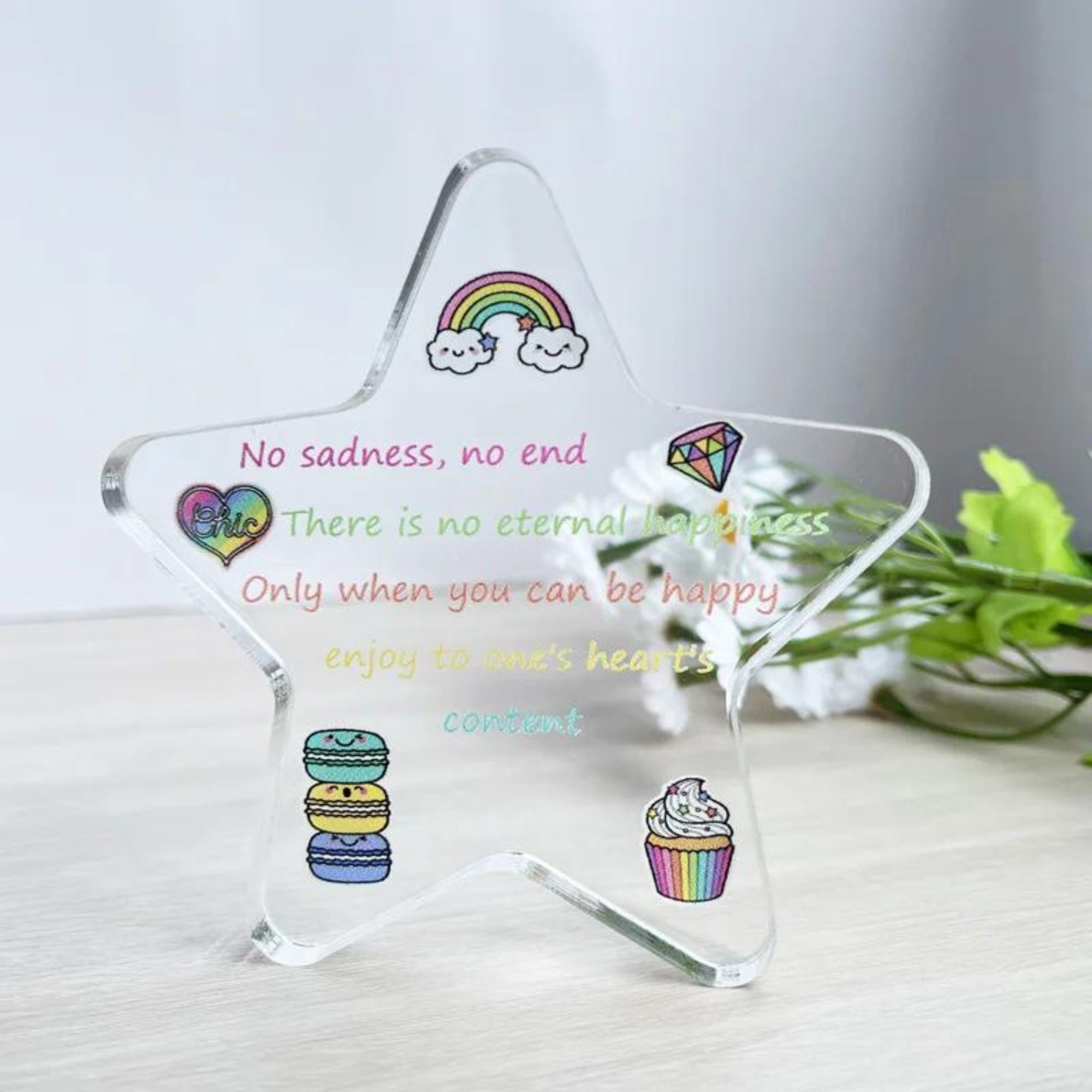 Engraved Star Acrylic Plaque With Inspirational Quotes Motivational ...