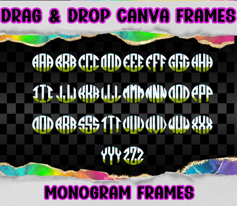 Canva Frame, Easy Drag and Drop Templete, DIY Canva Templete, Customize ...