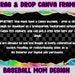 Baseball Mom Canva Frame Templete, Editable Drag and Drop Templete ...