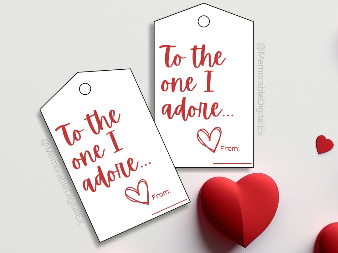 Printable Valentines Day Gift Tag, Valentines Day Hang Tag, Instant ...