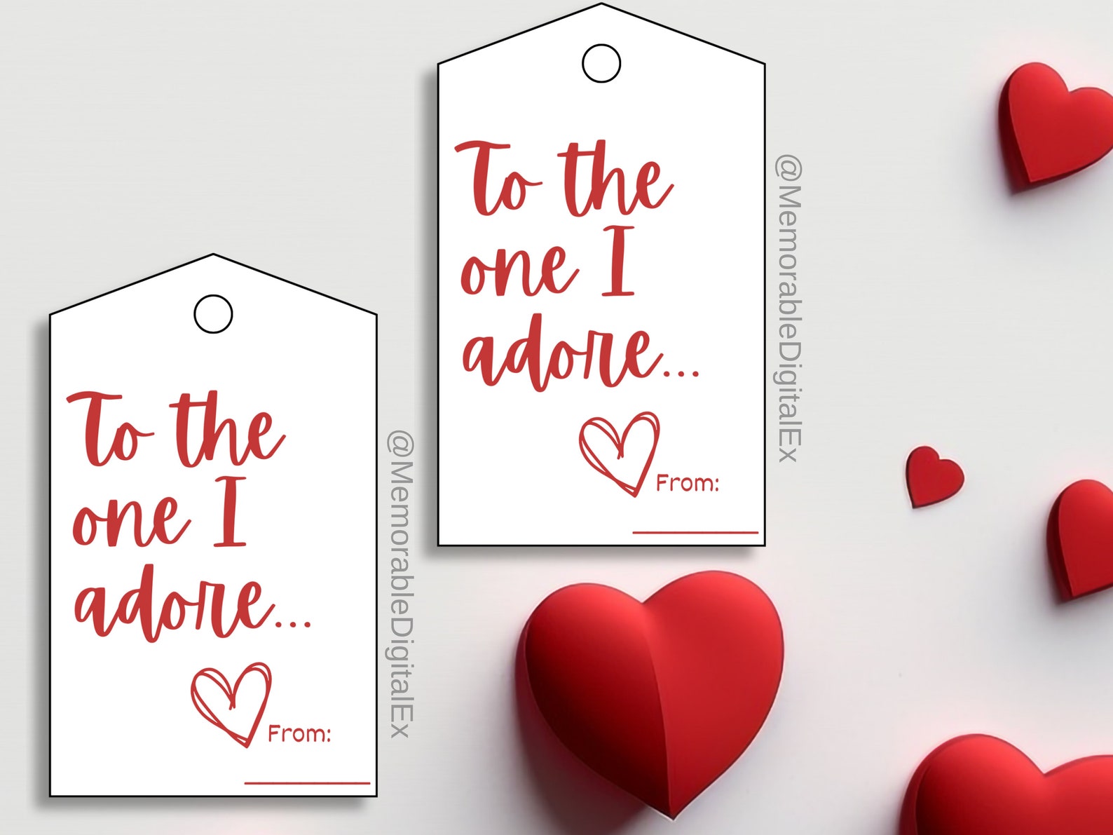 Printable Valentines Day Gift Tag, Valentines Day Hang Tag, Instant ...