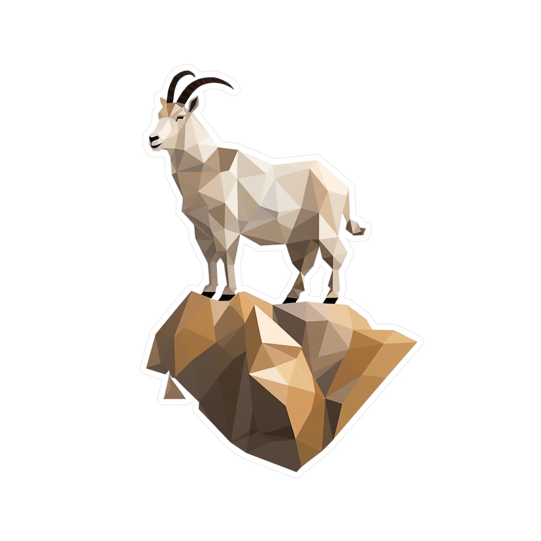 Geometric Ram Vinyl Sticker - Etsy