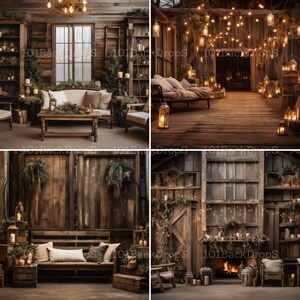 Bundle of 24 Captivating Farmhouse Backdrops - Rustic Magic for Family ...