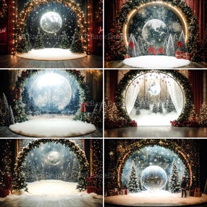 Magical Christmas Globe Backdrop Bundle - Over 40 Professional High ...