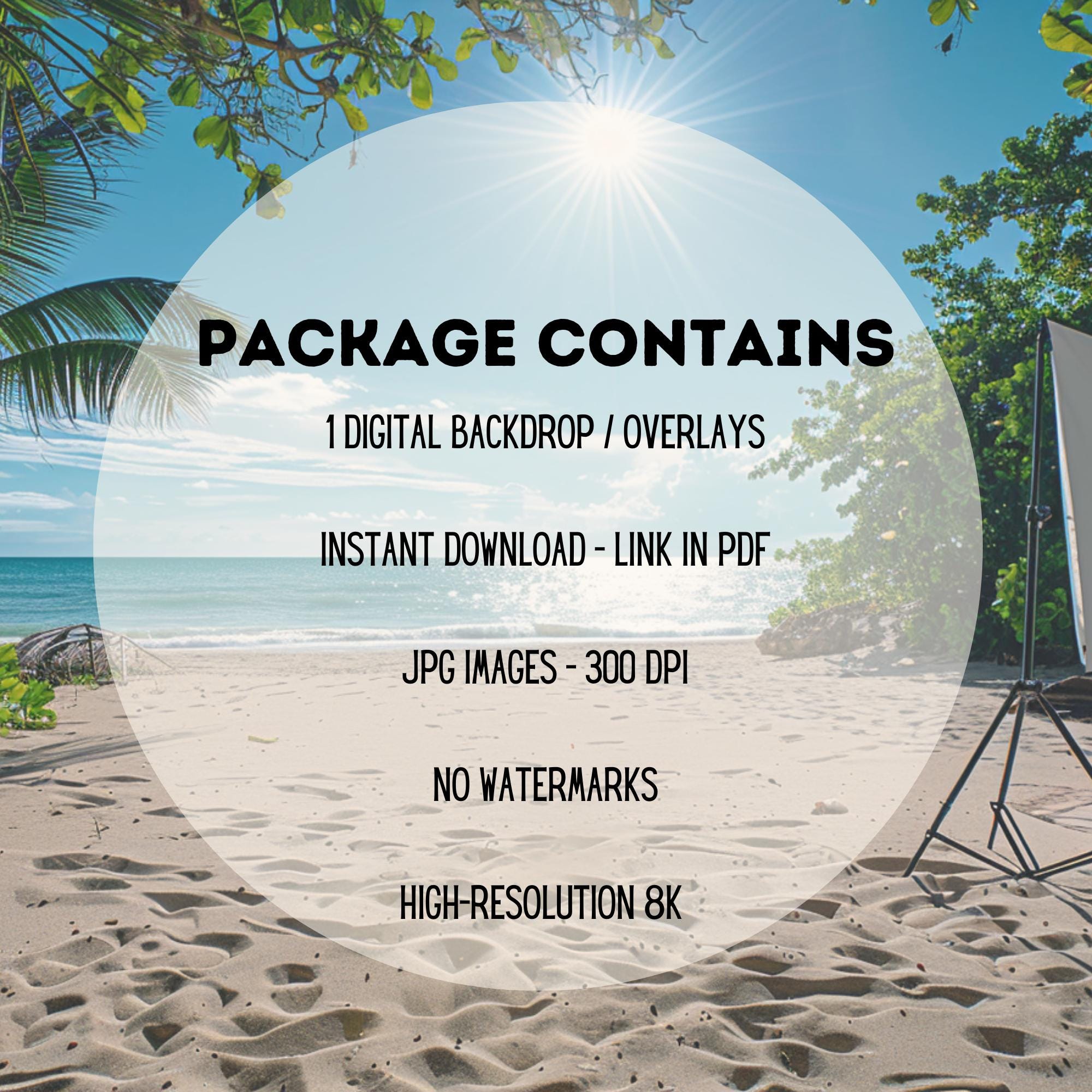Beach Sit Digital Backdrop for Photography Composite Photos 8k High ...