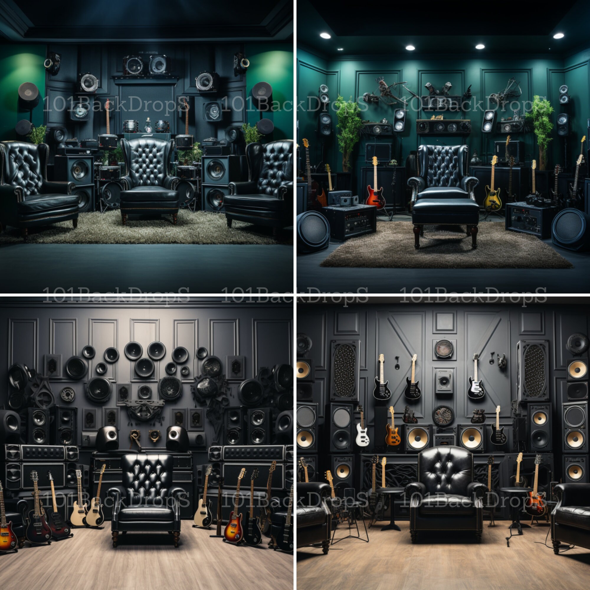 26 Leather Rockstar Digital Backdrops, Digital Backgrounds, Senior ...