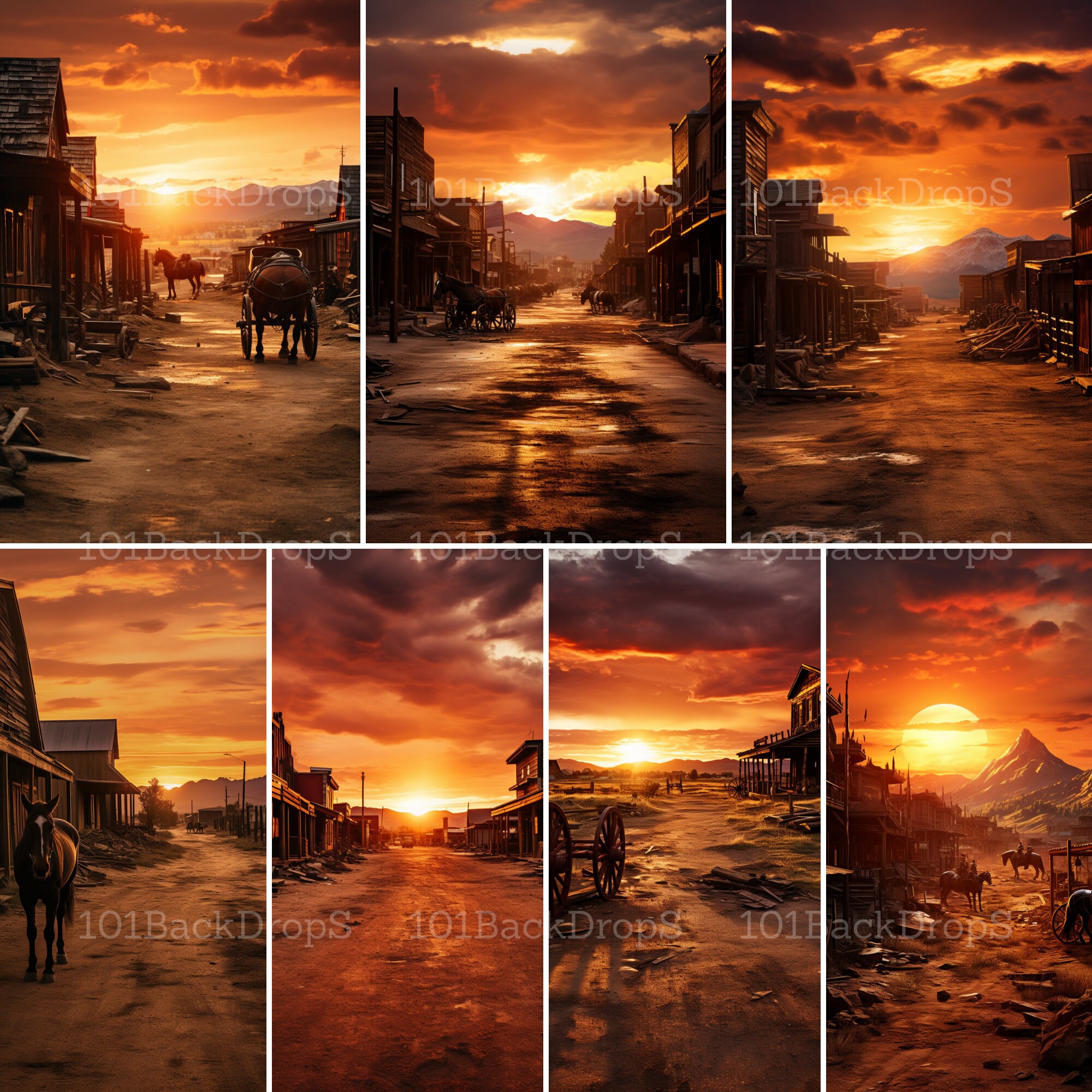 Wild West Digital Backdrop Collection - 28 Studio Files for Download ...