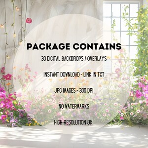 Bundle of 30 Springtime Whimsy Digital Backdrops, Easter Photo Props ...