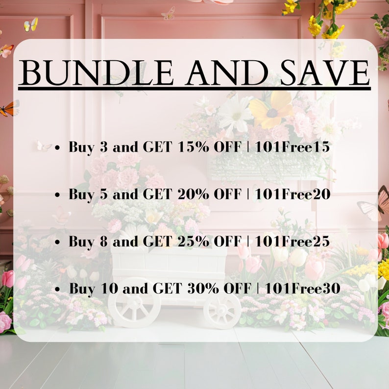 Bundle of 22 Springtime Whimsy Digital Backdrops, Easter Photo Props ...