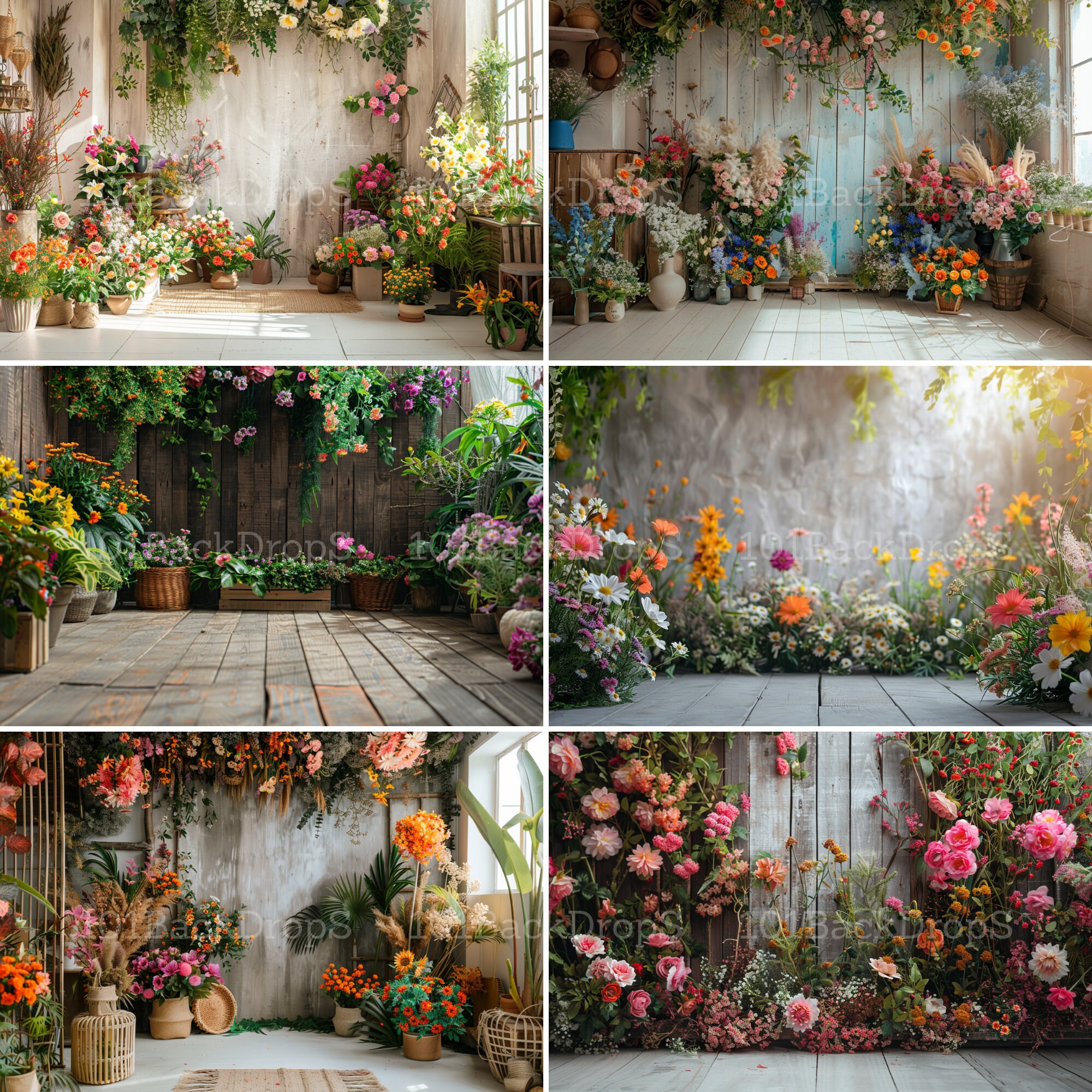 Bundle of 50 Summer Flowers Backdrop, 4k High Resolution, Maternity ...