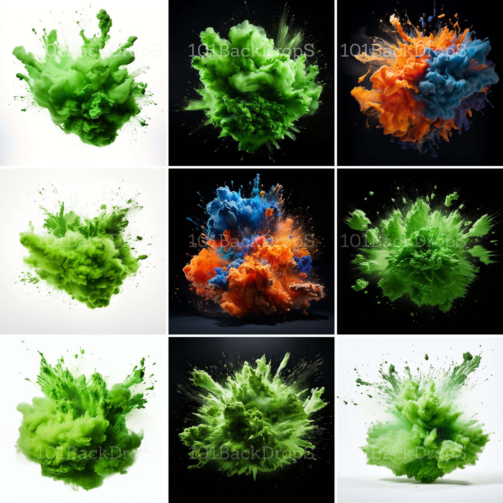70 Color Explosion Digital Backdrops: School Color Photography ...