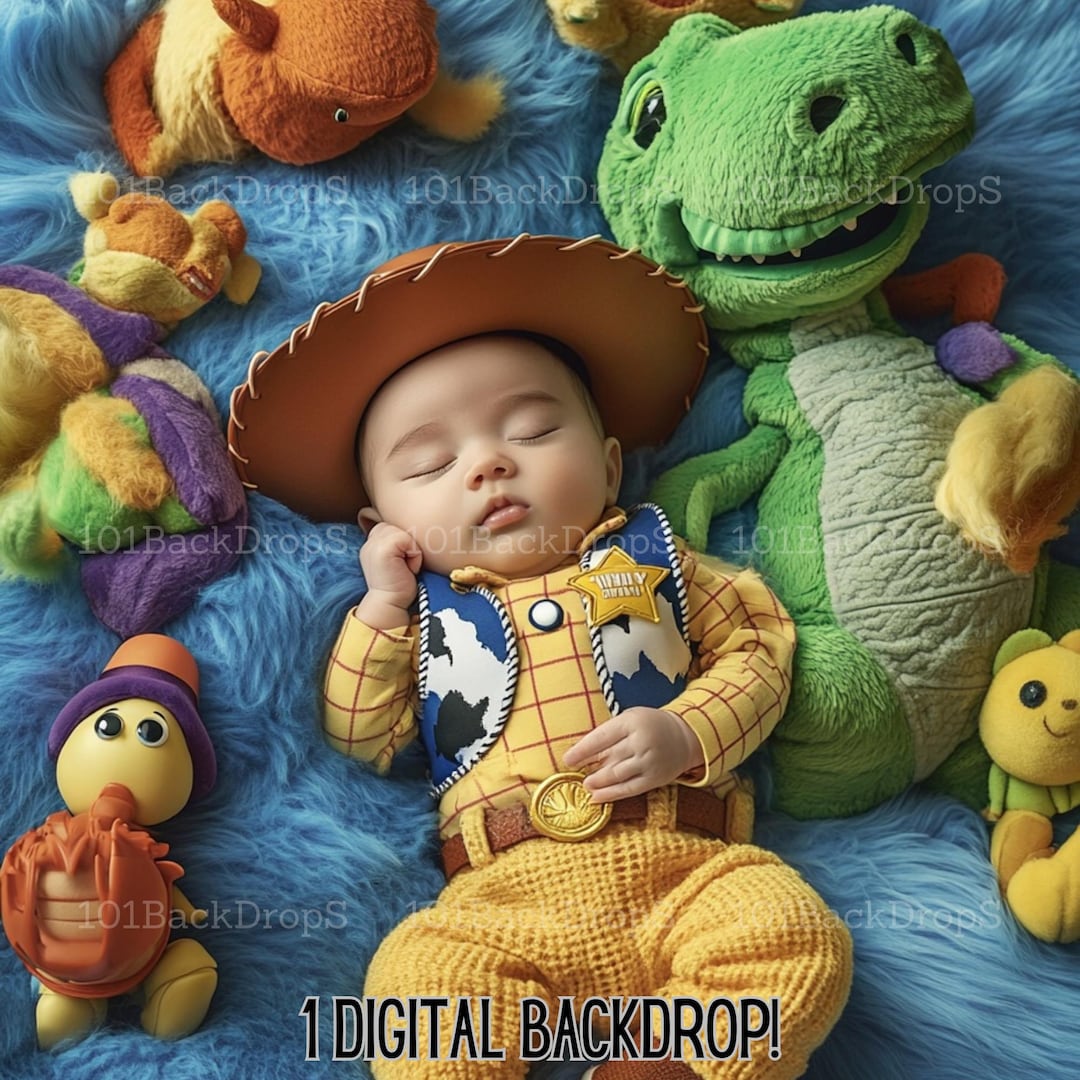 Colorful Baby Story Cradle Backdrop - 8K Digital Background for ...