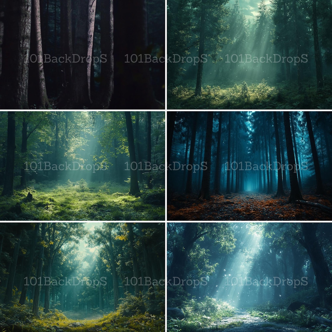 Mystical Deep Forest Digital Background Pack - 60+ Enchanted Photoshop ...