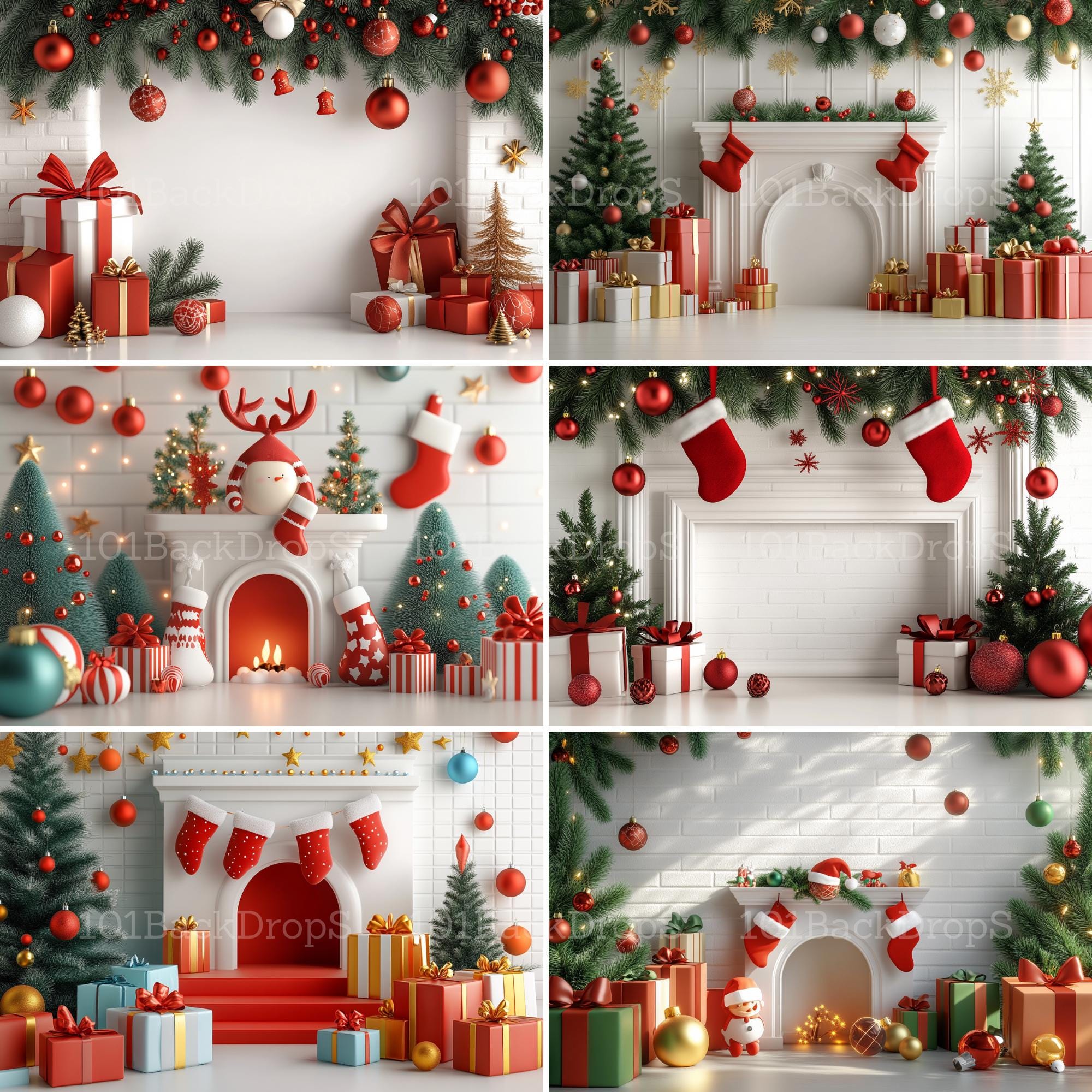 Christmas Digital Backdrop Bundle - 45 Festive 8K High-quality ...