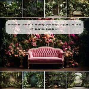 Bundle of 24 Greenery and Floral Backdrops for Weddings and Photoshoots ...