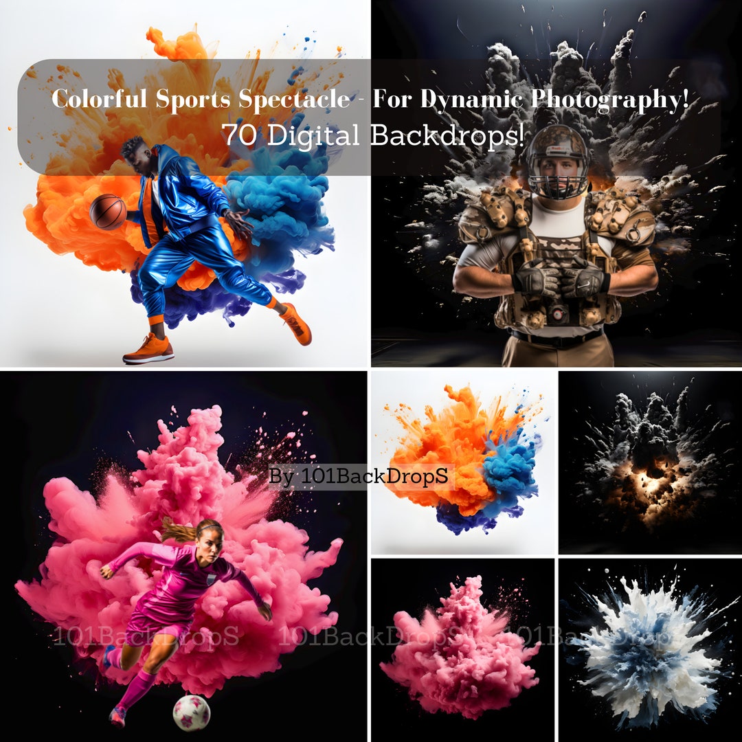 70 Color Explosion Digital Backdrops: School Color Photography ...