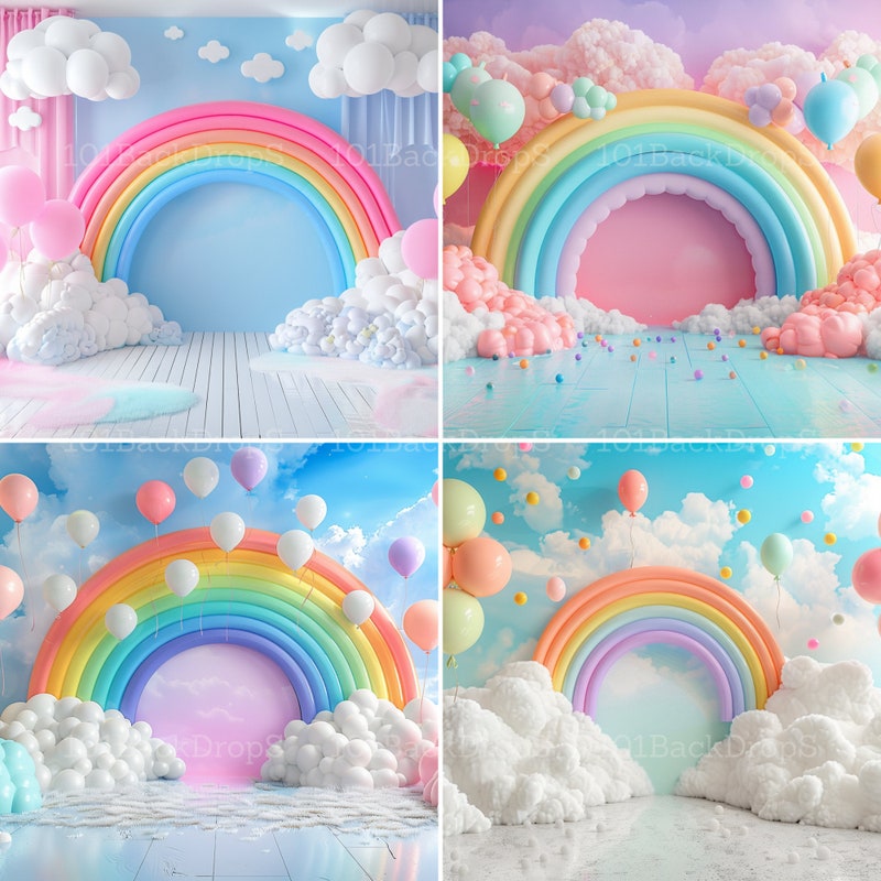 Rainbow Backdrop - Etsy