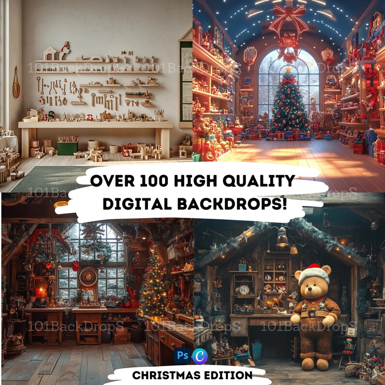 Over 100 Christmas Backdrops – 8K Ultra High-resolution Holiday ...