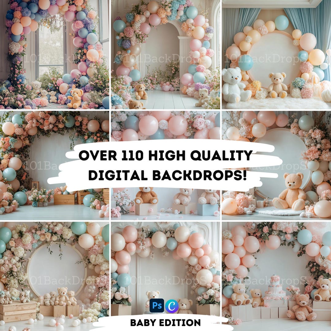 110+ Digital Cake Smash Backdrops for Birthday Photos | Kids Ages 1-10 ...