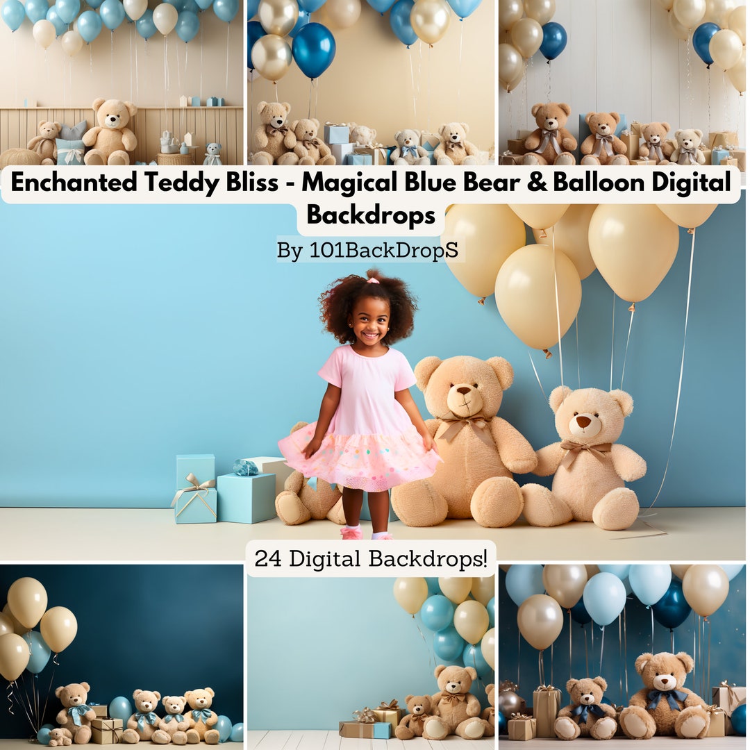 Magical Teddy Bear Digital Backdrops for Newborn Photography | Fine ...