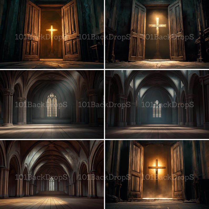 60+ Digital Church Backdrops for Photoshoots | Textured Overlays and ...
