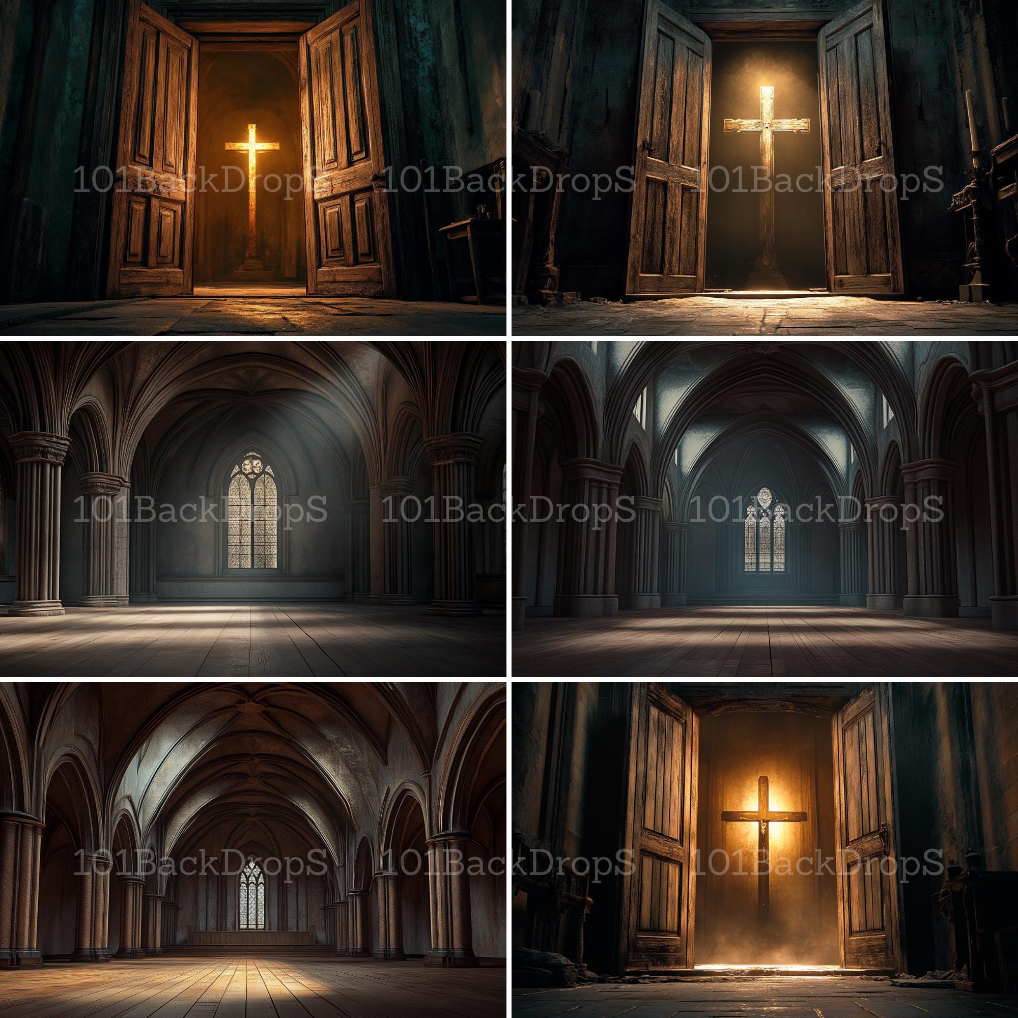 60+ Digital Church Backdrops for Photoshoots | Textured Overlays and ...