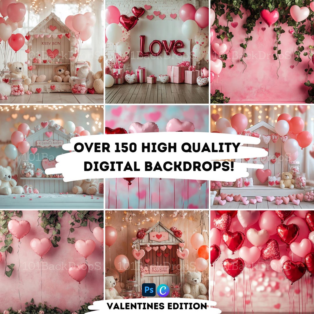 Valentine’s Day Backdrop Mega Bundle - 150+ High-quality Scenes for ...
