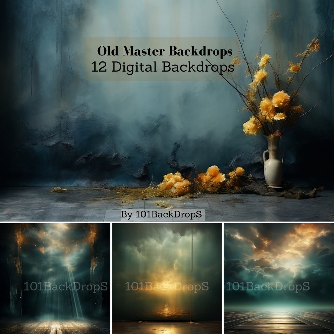 12 Old Master Background, Vertical Portrait Background, Portrait Studio ...
