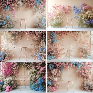 Bundle of 50 Springtime Whimsy Digital Backdrops, Easter Photo Props ...