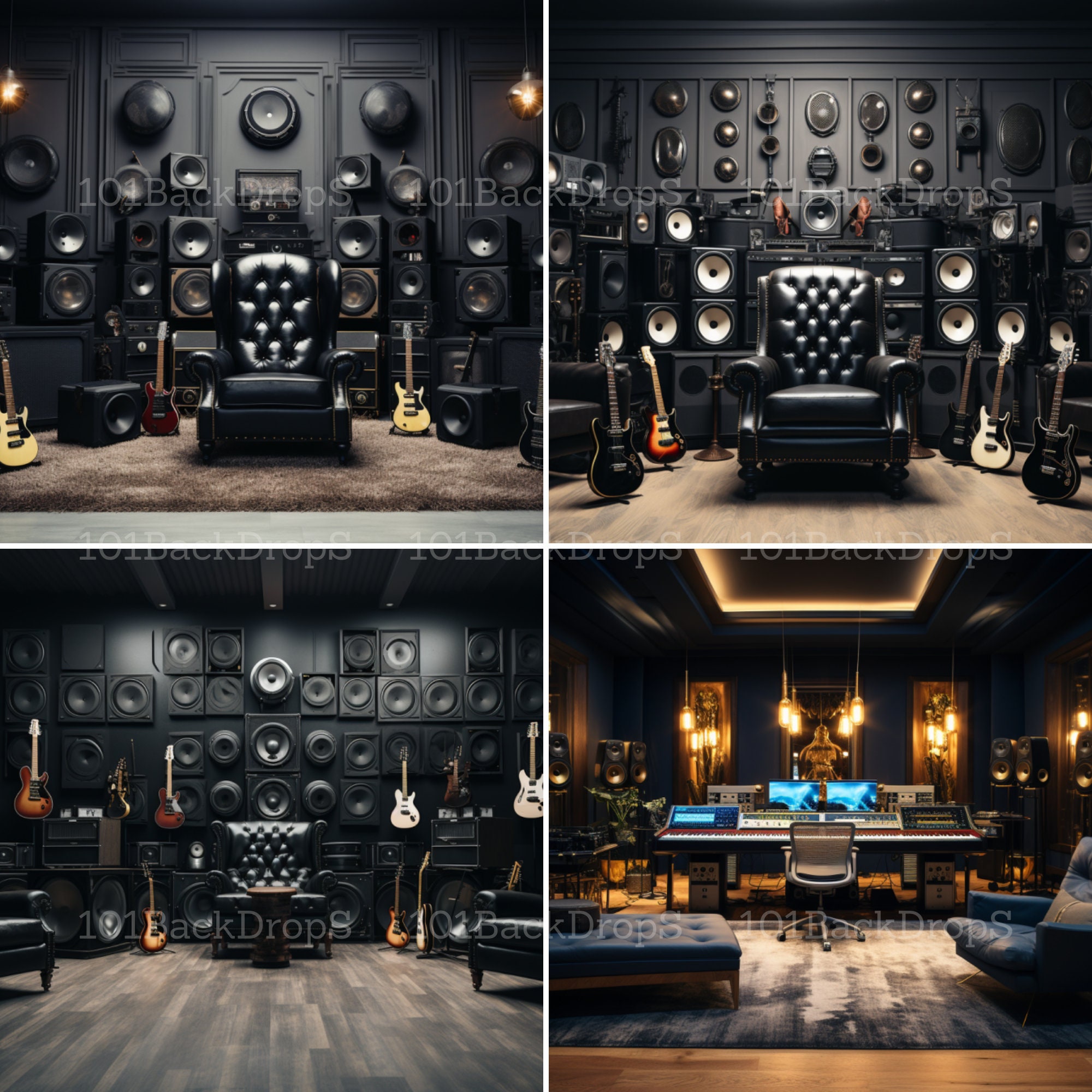 26 Leather Rockstar Digital Backdrops, Digital Backgrounds, Senior ...