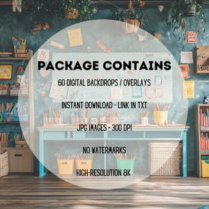Back to School Backdrop Bundle - 60 High Resolution 8K Backgrounds ...