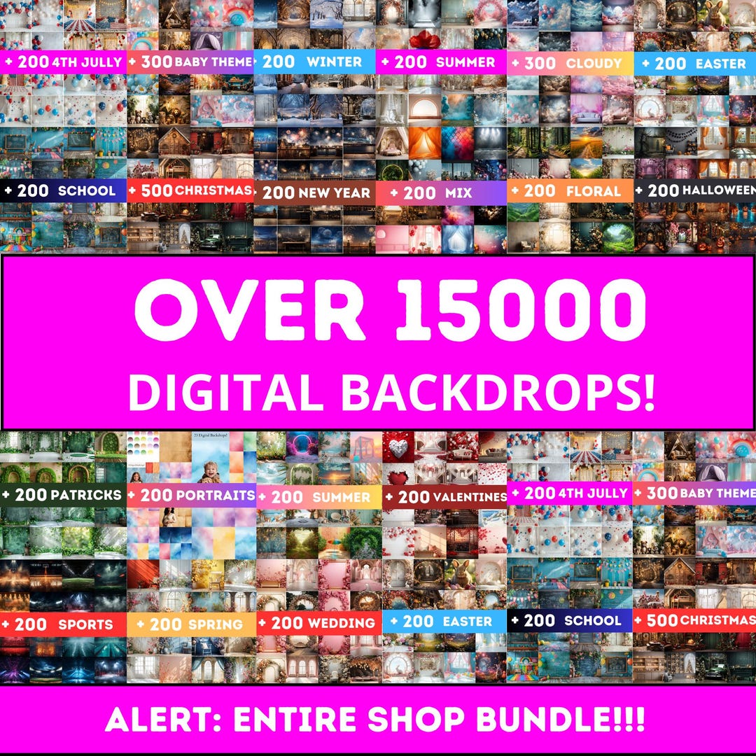 15000 BACKDROPS | Over 300GB |21 Bundles|whole Store Mega Bundle ...