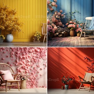 Bundle of 22 Springtime Whimsy Digital Backdrops, Easter Photo Props ...
