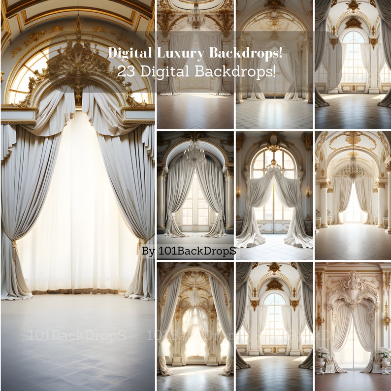 20 Digital Backdrops, Luxury Palace Backdrop, Maternity Backdrop ...