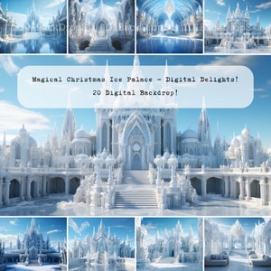 Captivating Winter Wonderland - Digital Ice Palace Art - Festive ...