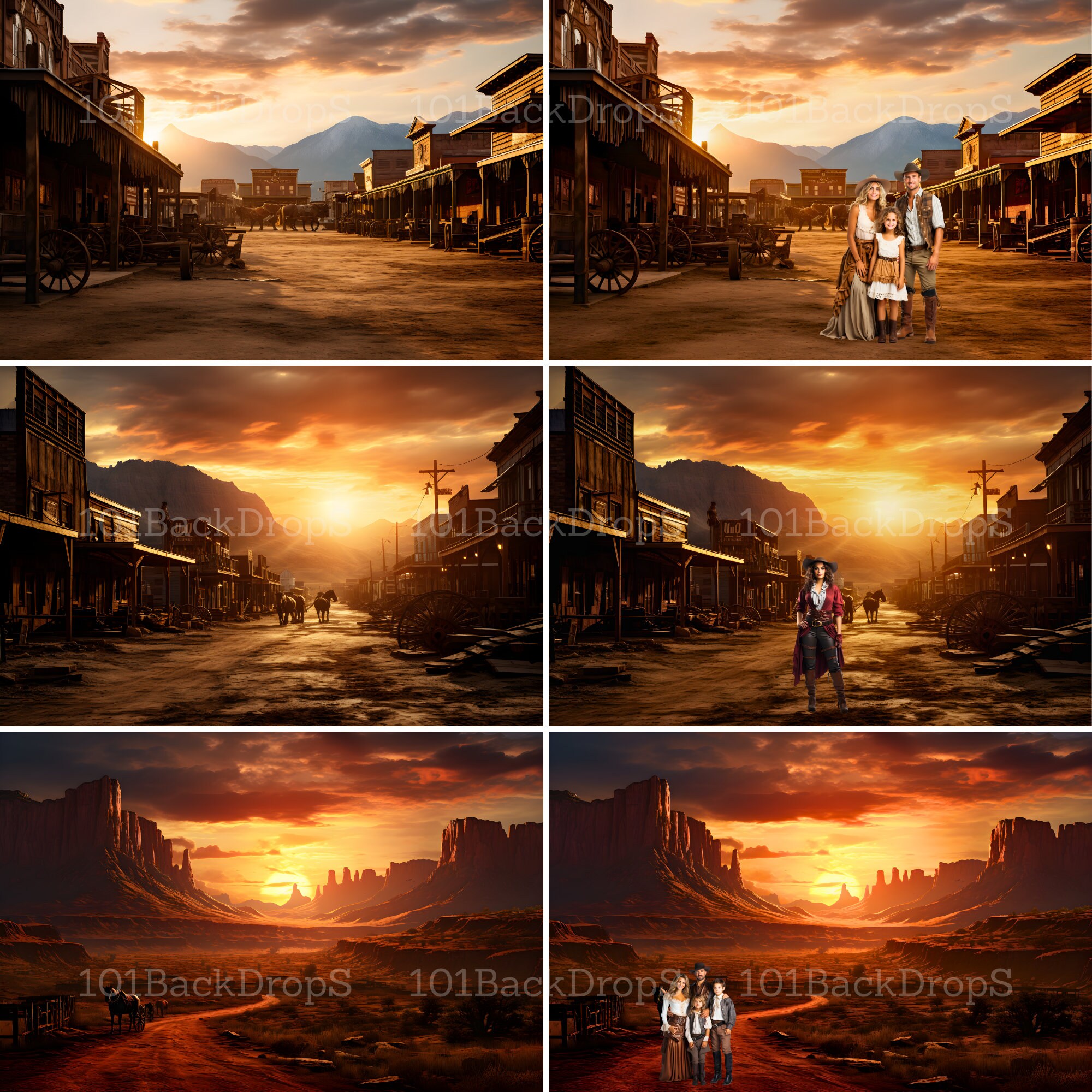 Wild West Digital Backdrop Collection - 28 Studio Files for Download ...