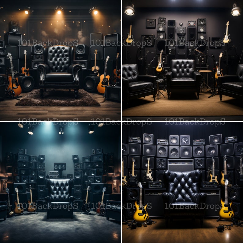 26 Leather Rockstar Digital Backdrops, Digital Backgrounds, Senior ...