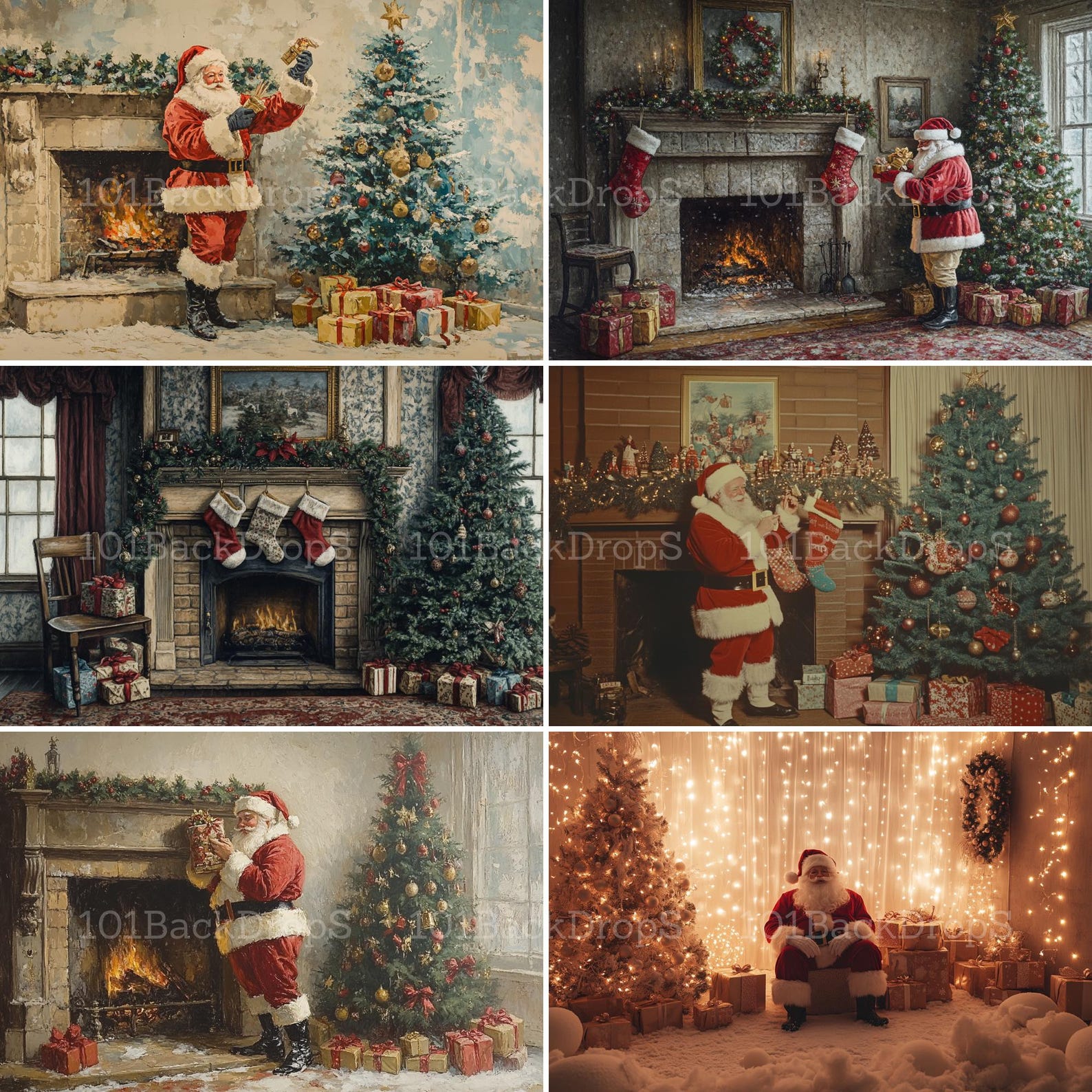 Ultimate Santa Claus Multi-backdrop Bundle - Over 110 Christmas Scenes ...