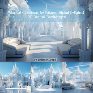 Captivating Winter Wonderland - Digital Ice Palace Art - Festive ...