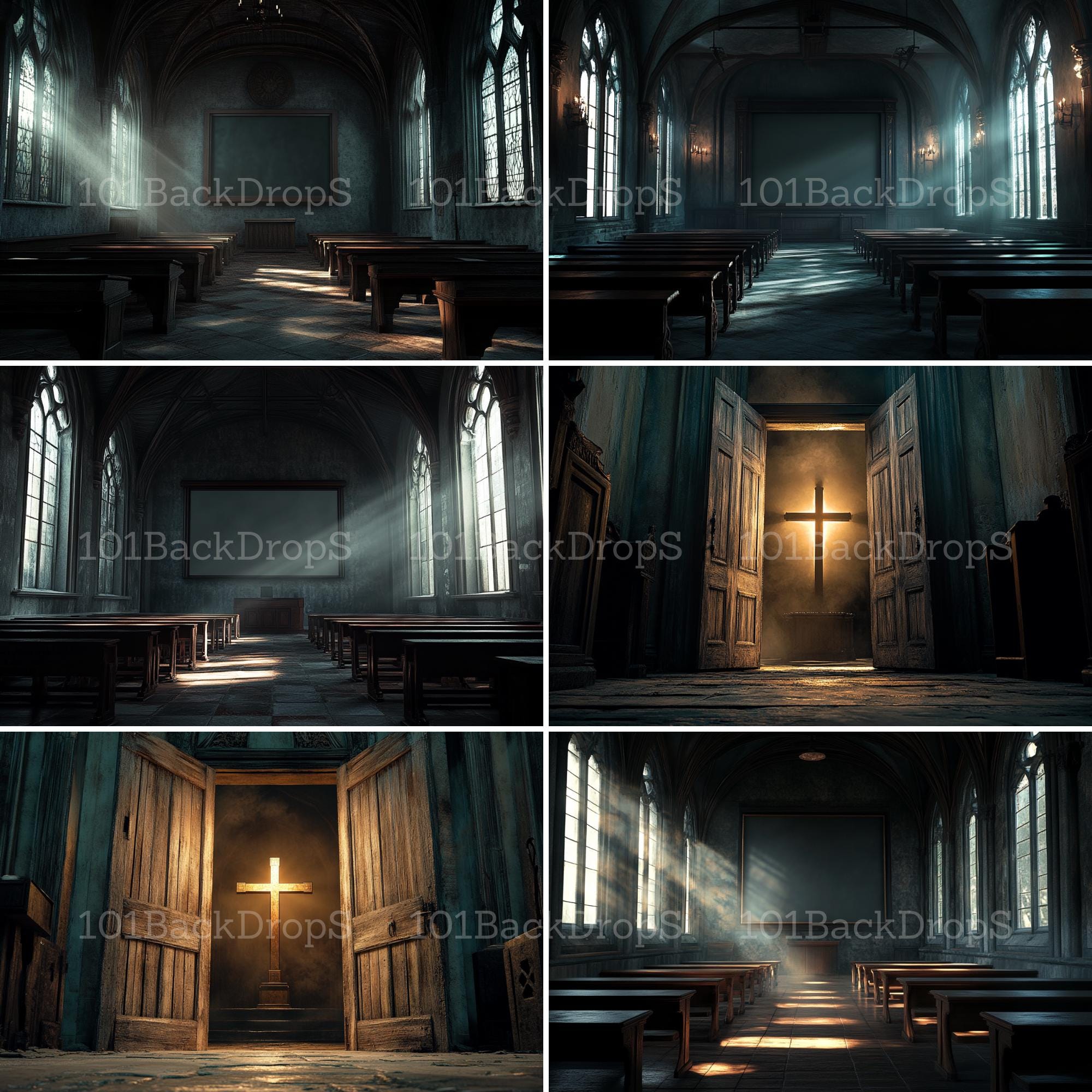 60+ Digital Church Backdrops for Photoshoots | Textured Overlays and ...