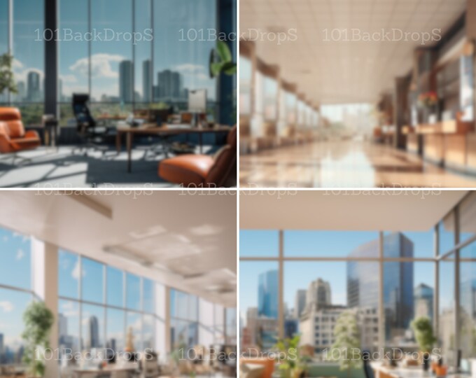 Soft Focus Modern Office Digital Backdrops, Blurred Professional ...