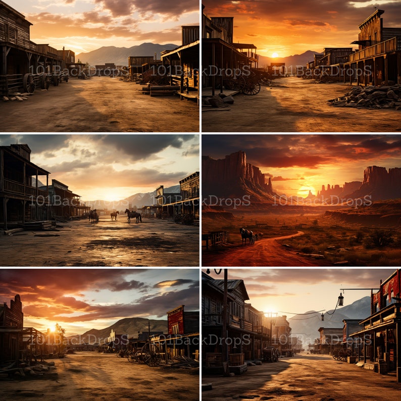 Wild West Digital Backdrop Collection - 28 Studio Files for Download ...