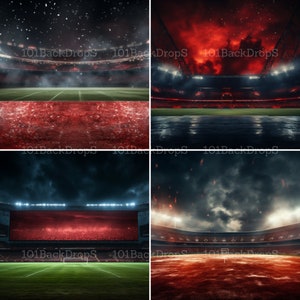Football Professional Backdrop Red Edition Photography LIGHTNING ...