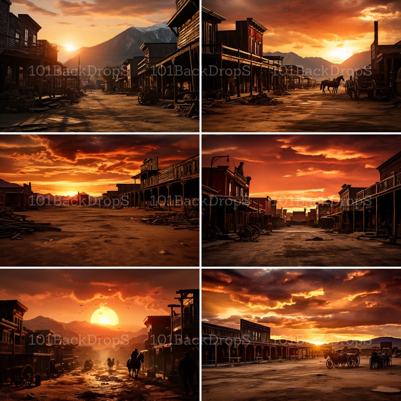 Wild West Digital Backdrop Collection - 28 Studio Files for Download ...
